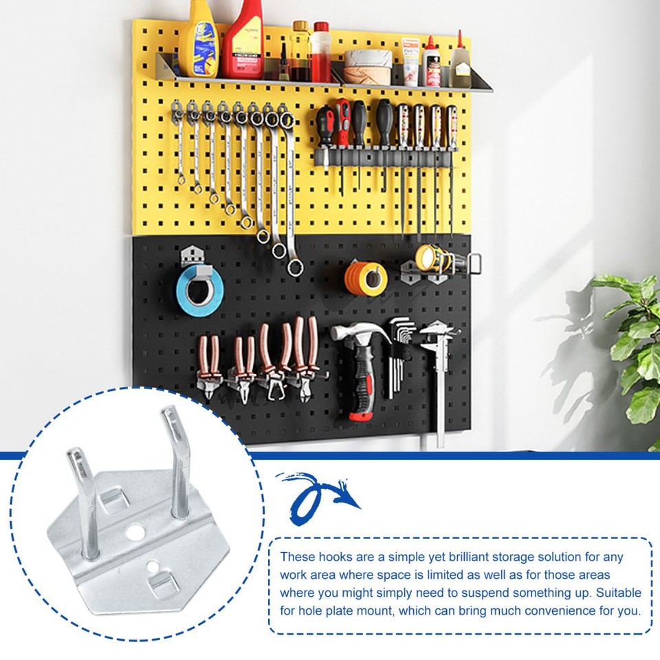 12pcs Tool Hanging Hook Hole Plate Display Rack Hanging Hook Household ...