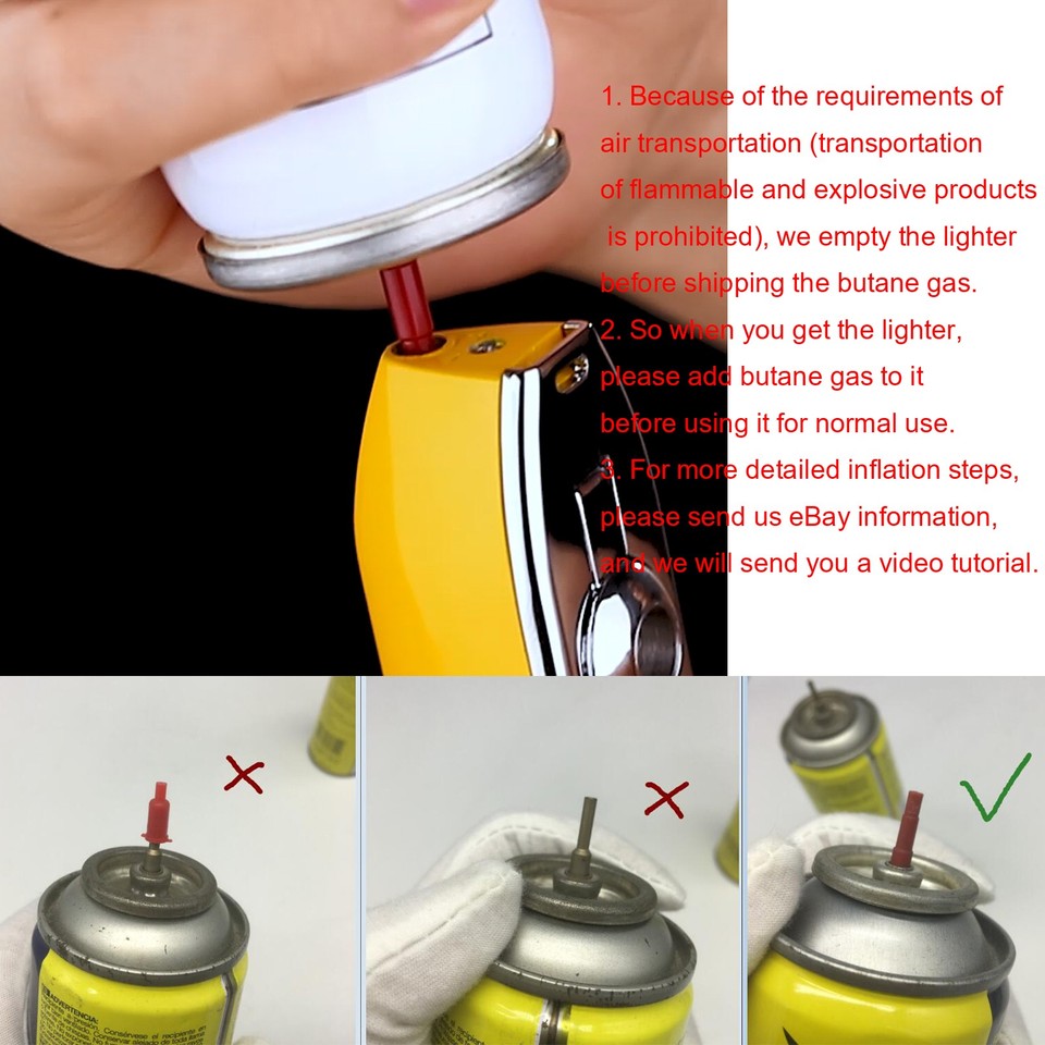 Silver Cigar Lighter 3 Jet Windproof Straight Torch Blue Flame Lighter ...