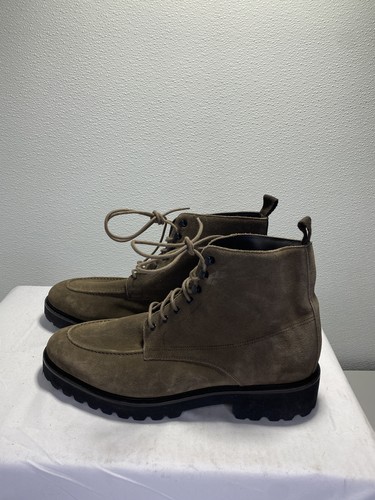 Massimo Dutti Mink Colored Split Suede Leather Moc Toe Ankle High Mens ...