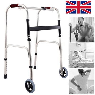 Ultra Lightweight Aluminium Folding Walking Frame Zimmer with Front ...