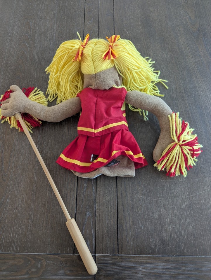 Melissa & Doug 15” Girl Cheerleader Hand Puppet With Wand Stick | eBay