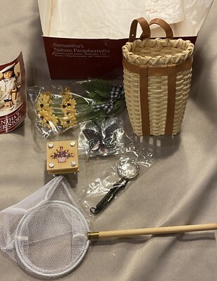 American Girl Doll Samantha Nature Paraphernalia Box Basket Net ...
