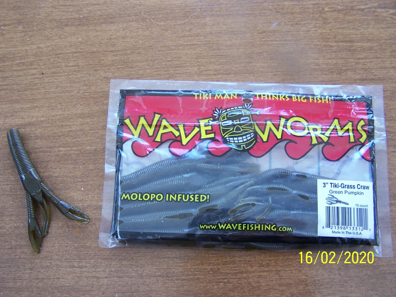Wave Worms 3" Tikki Grass Craw | eBay
