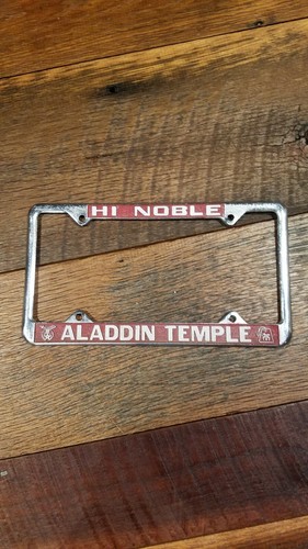 Hi Noble Aladdin Temple license plate fame. | eBay
