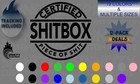 Certified SHITBOX Car Window Decal Graphic Truck Bumper Laptop Sticker ...