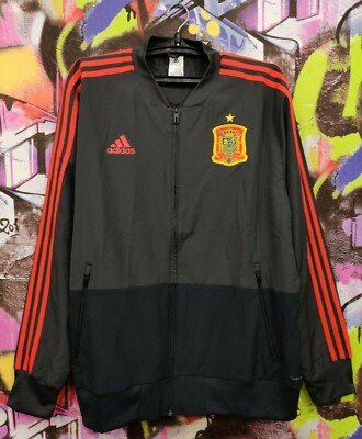 Spain National Football Team Soccer Jacket Longsleeve Jersey Adidas ...