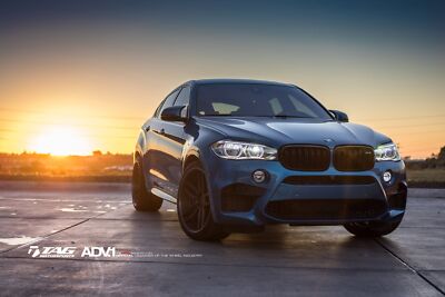 Cars bmw x6m blue suv hre Desk Mat Stitched | eBay