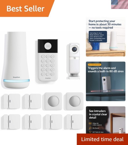 Complete Home Security System - 11-Piece Kit with HD Camera & Motion ...