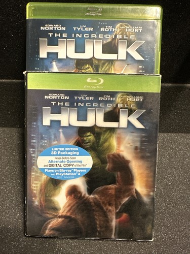 The Incredible Hulk (Blu-ray Disc, 2008, 2-Disc Set) w/lenticular ...