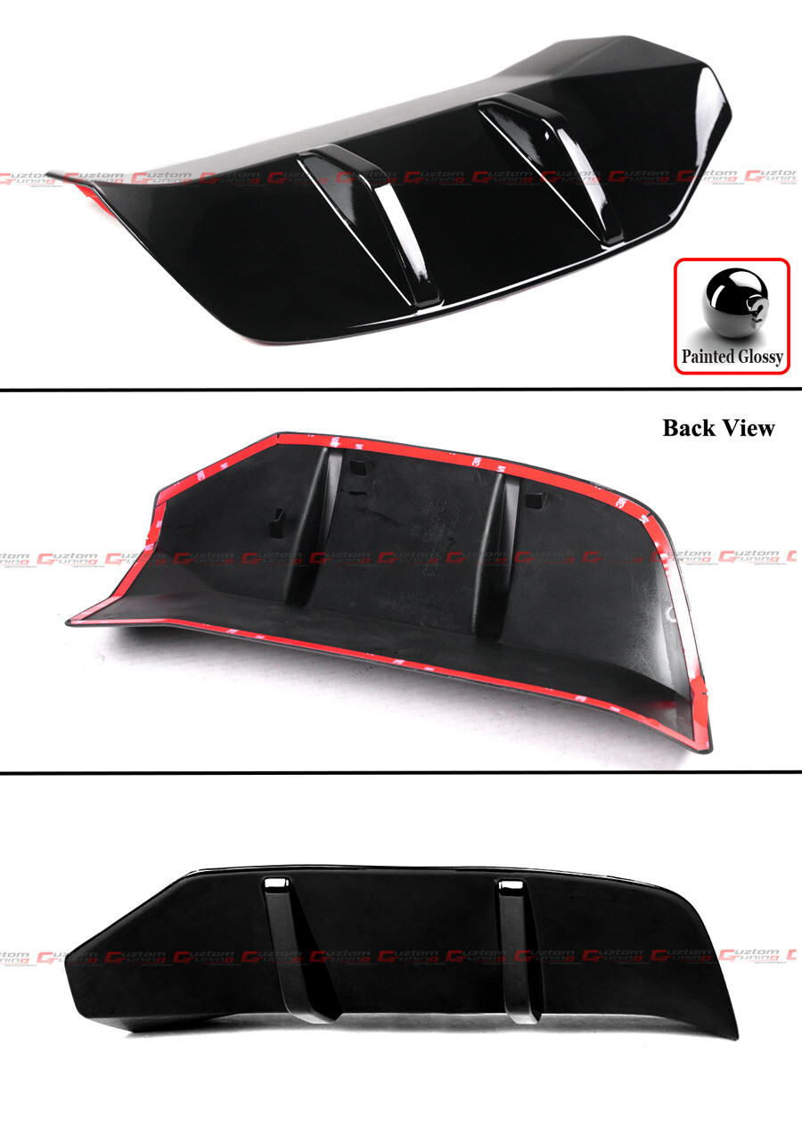 FOR 2023-25 HONDA ACCORD AKASAKA GLOSS BLACK REAR BUMPER DIFFUSER W ...