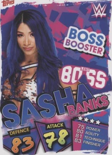 2021 Topps WWE Slam Attax - Boss Booster Sasha Banks #227 for sale ...