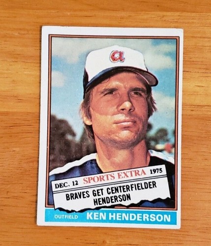 1976 Topps Traded MLB Baseball Card Atlanta Braves Ken Henderson #464T ...