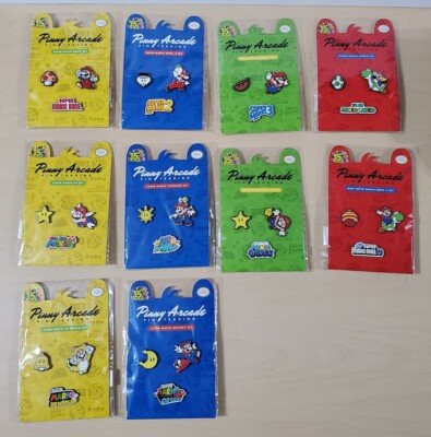 New Sealed All 10 (30 Pins) Super Mario 35th Anniversary Penny Arcade 3 ...