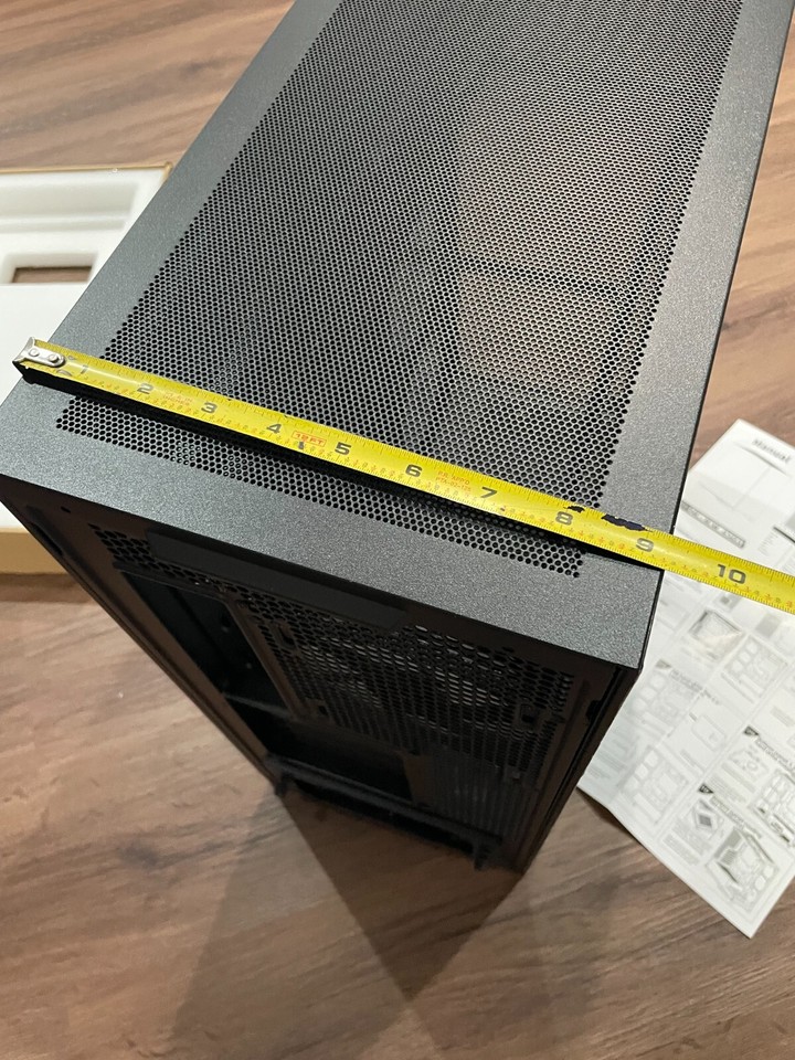 Black Mid Tower Gaming Computer Case 4X Fan Pre-Installed SIZE:9 x 18 x ...