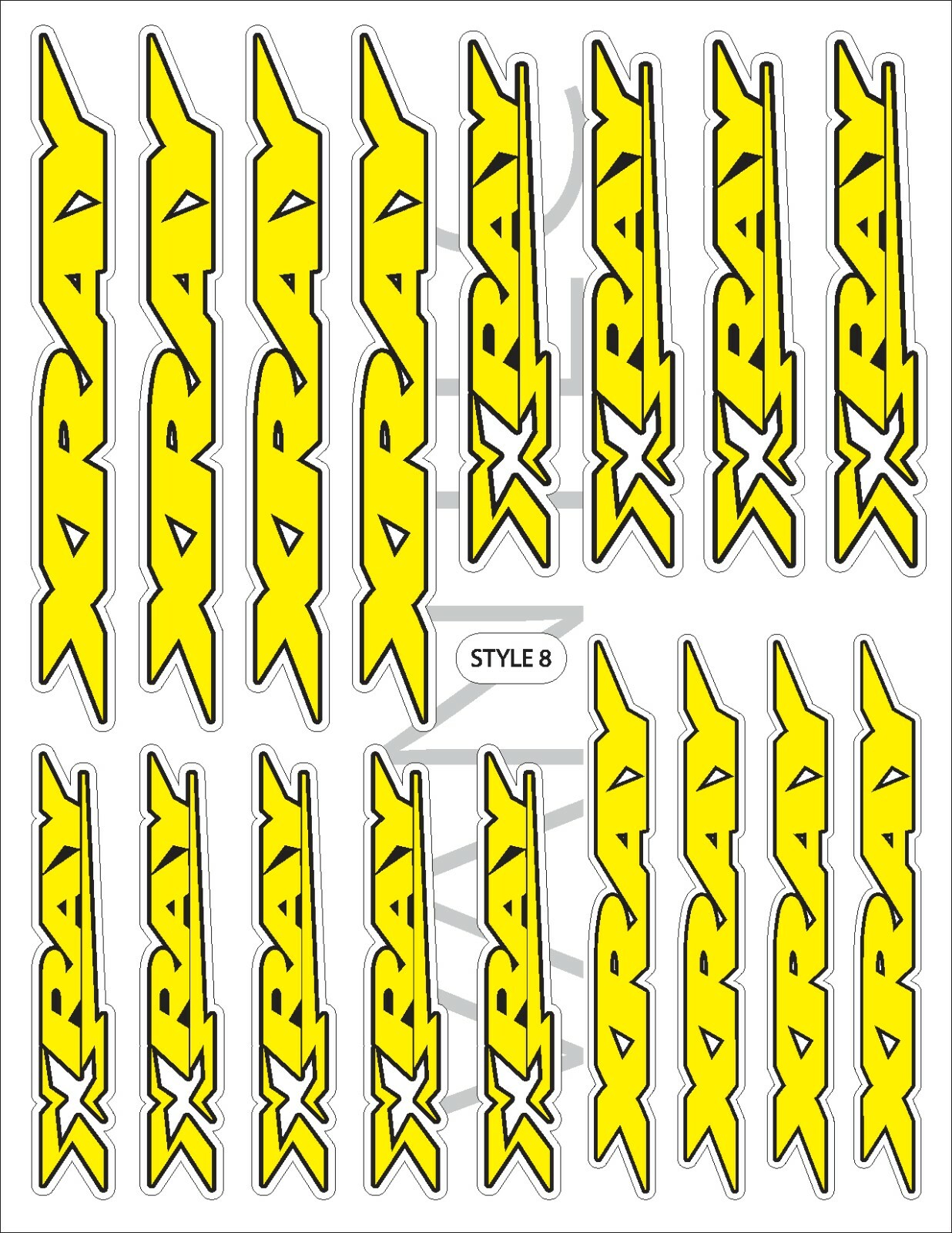 Xray RC Sticker Decal buggy cars truck XB4 XB2 XT2 XB8 GTX8 | eBay