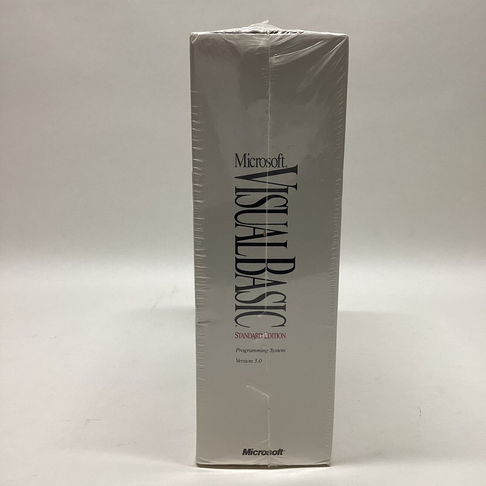 Microsoft Visual Basic Standard edition version 3.0 SEALED vintage software | eBay