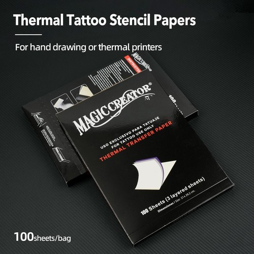 Magic 100sheets Tattoo Transfer Paper Stencil Carbon Thermal Tracing ...