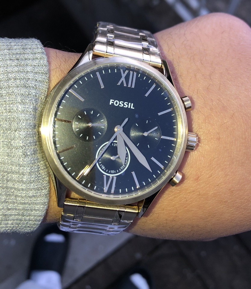 Fossil BQ2366 Fenmore Midsize Multifunction Gold Tone Stainless Steel ...