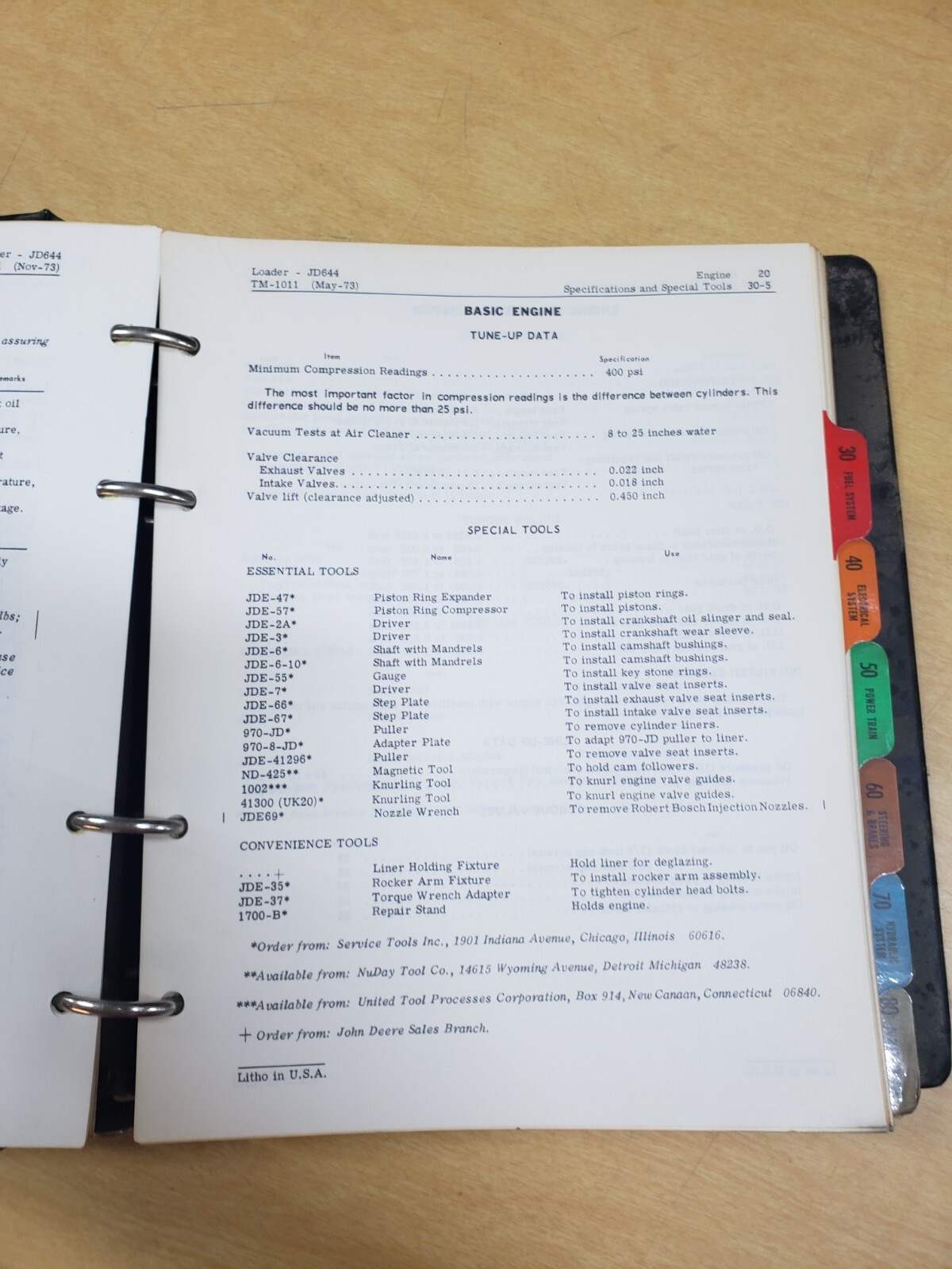 John Deere JD644 JD644-A Wheel Loader Technical Manual TM-1011 | eBay