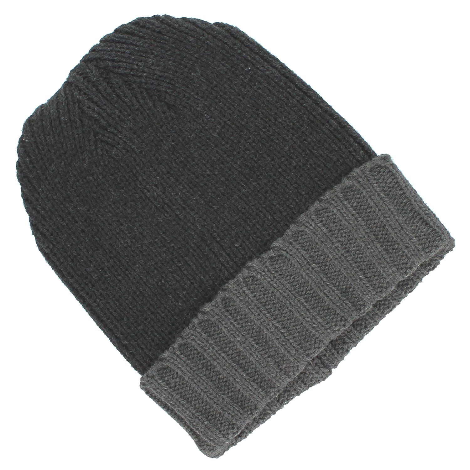 Croft & Barrow Men's Charcoal Grey Knit Winter Hat Beanie NEW FREE SHIP ...