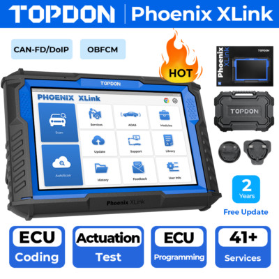 🔥2025 TOPDON Phoenix XLink Diagnostic Service Tool Auto OBD2 Scanner ...