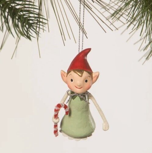 3" Michelle Lauritsen Bethany Lowe Lil' Elf Candy Cane Retro Christmas ...