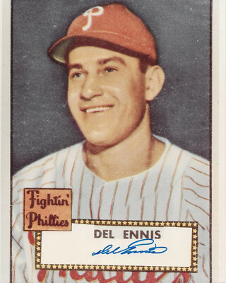 DEL ENNIS Autographed Signed 8 x 10 Baseball Photo Philadelphia ...