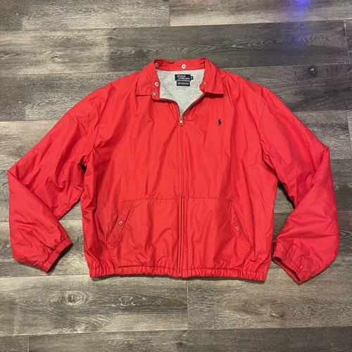 Ralph Lauren Polo Full Zip Jacket Red Fleece Lined Men’s Size XL ...