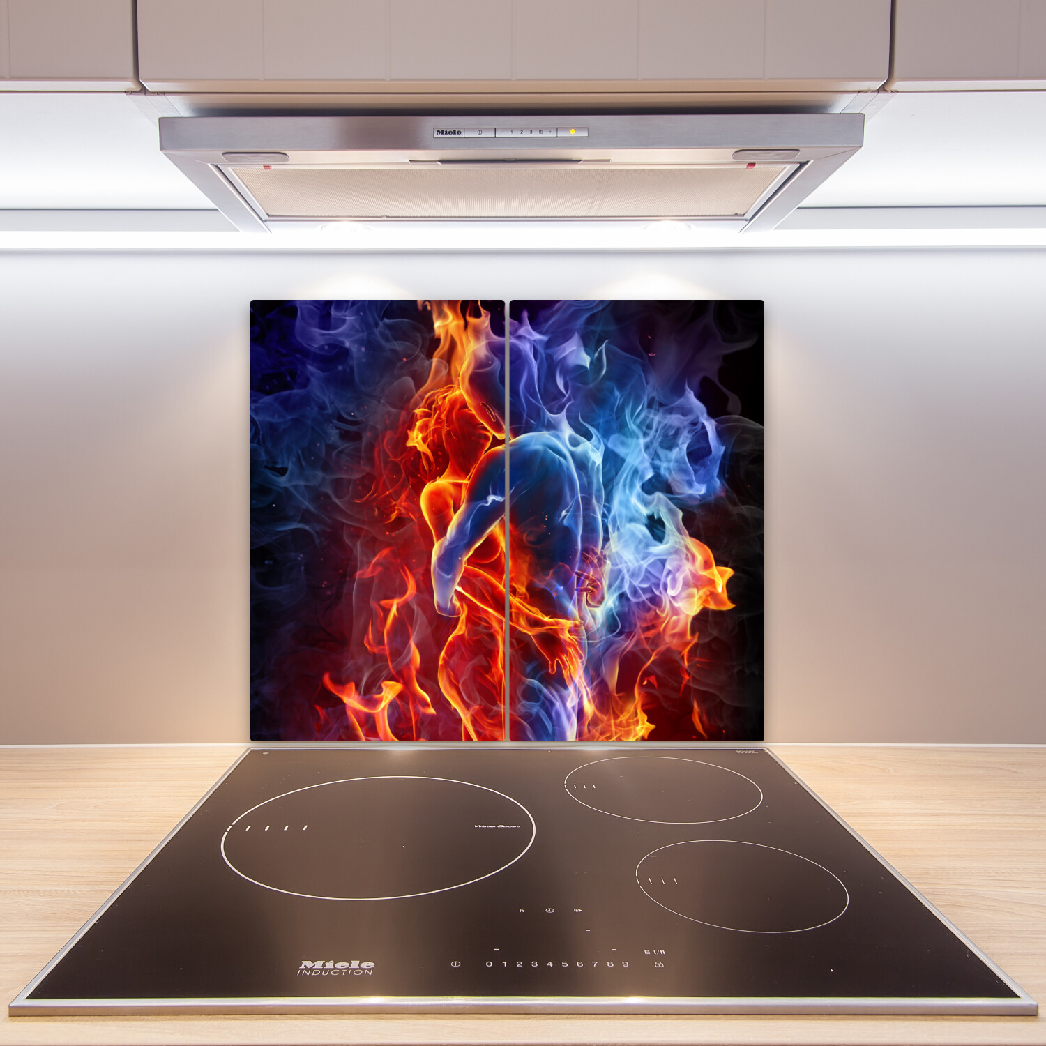 Glass Worktop Saver Ceramic Induction Hob Protector Cover Fire couple ...