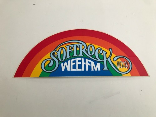 WEEI-FM SOFT ROCK 103 RAINBOW STICKER. MEASURES APPROX 8" X 3" | eBay
