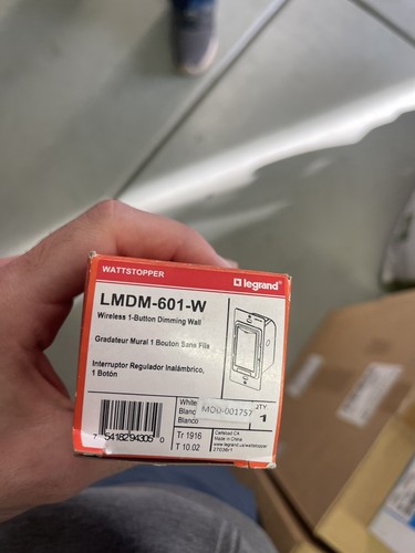 Legrand Wattstopper Wireless DLM 1-Button Dimming Wall Switch, White ...