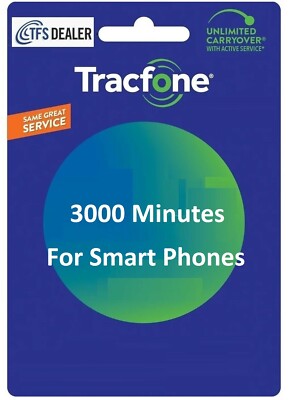 TracFone 3000 Minutes For Smart Phones. Direct Fast Refill | eBay