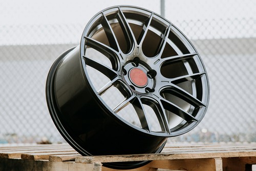 18 Inch 18x8.5 +35 Aodhan AH-X AH10 5x120 Hyper Black Wheels Rims Set 4 ...