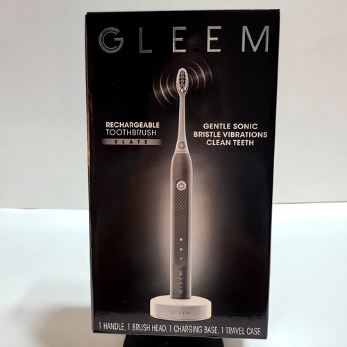 Gleem Rechargeable Toothbrush • Gentle Sonic Bristle Vibrations Clean ...