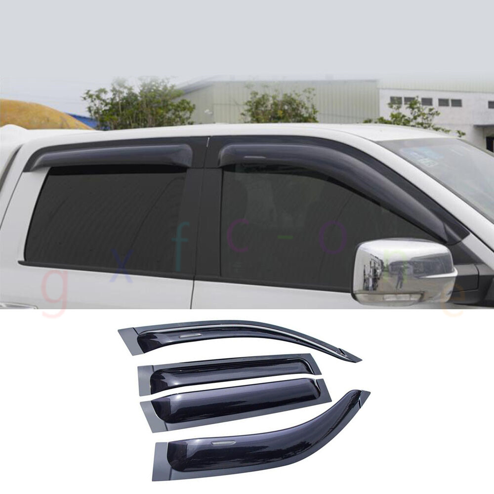 Smoke Black Window Visor Vent Shades Sun Rain Guard 4pcs For Ram 2019 ...