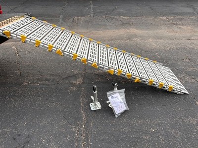 Roll-A-Ramp 8-Foot Aluminum Folding Ramp w/ Support Stands – 1,000 lb ...
