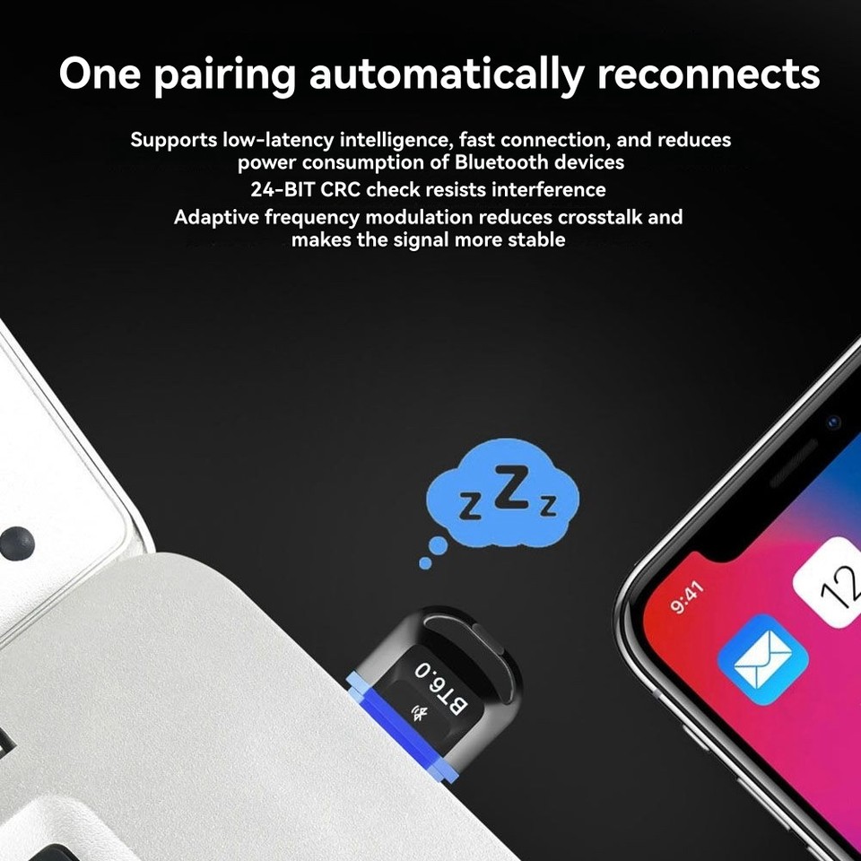 USB Bluetooth 6.0 Adapter USB Dongle Bluetooth Receiver & Transmitter ...