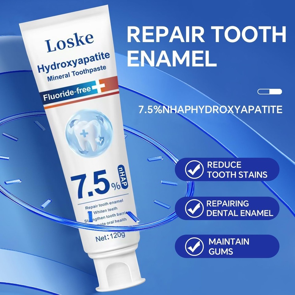 Hydroxyapatite Toothpaste for Stronger Teeth, Natural Remineralization ...