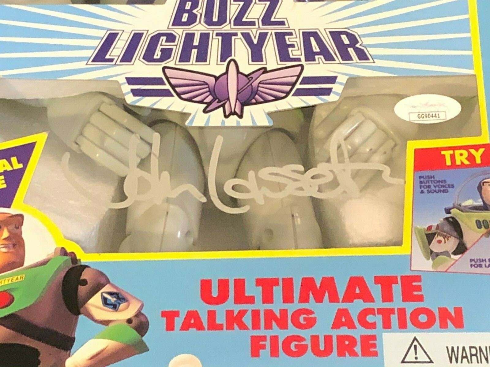 John Lasseter Disney Talkin Buzz Lightyear Toy Story Signed Autograph Figure JSA | eBay