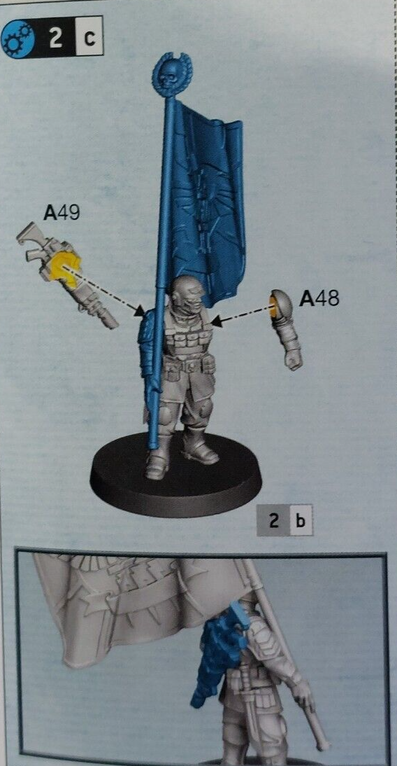 40k - New Astra Militarum cadian shock troops Command Squad Standard ...