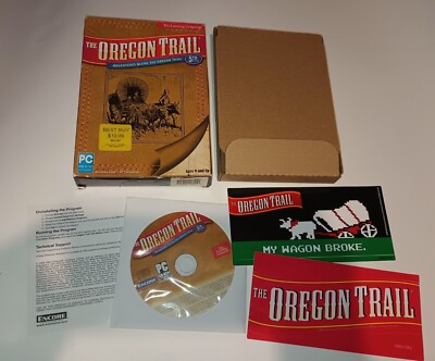 The Oregon Trail: 5th Edition: PC Game: W/Box, CD and SUPER RARE Bumper ...