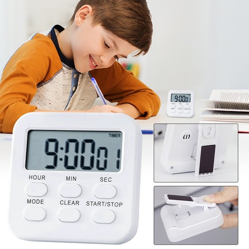 24-Hours Digital Timer LCD Kitchen Timers Bathroom Shower Clock Timer ...