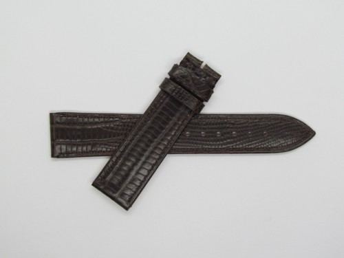 For ROLEX Watch Genuine Leather LIZARD Pattern Dark Brown Strap Band ...