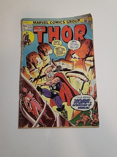 Thor #215: "The God In The Jewel!" Marvel 1973 Fair (.5) Reader | eBay