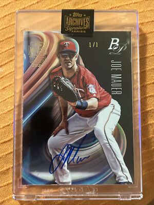 Joe Mauer 1/1 2021 Topps Archives Signature Series On-Card Autograph | eBay