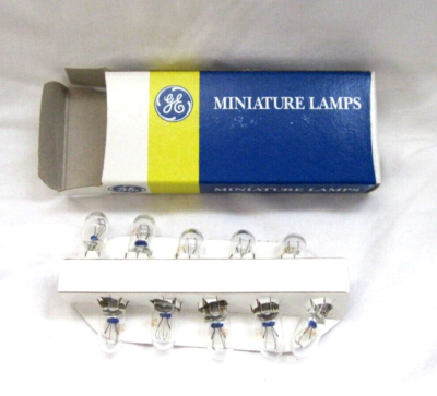 NEW VINTAGE GE Miniature Lamp Auto Light Bulb 10 Pk Mini T 3W 14V USA ...