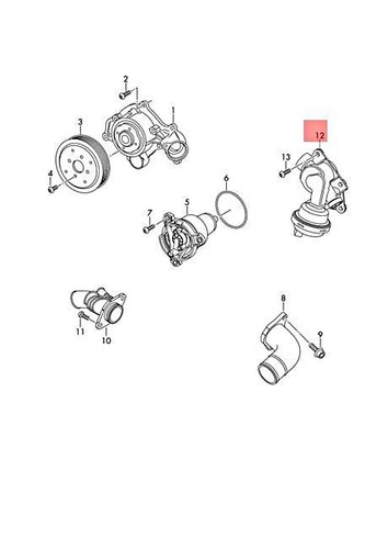 Genuine AUDI VW A4 Avant S4 quattro Thermo-Pneumatic Valve 06M121678F ...