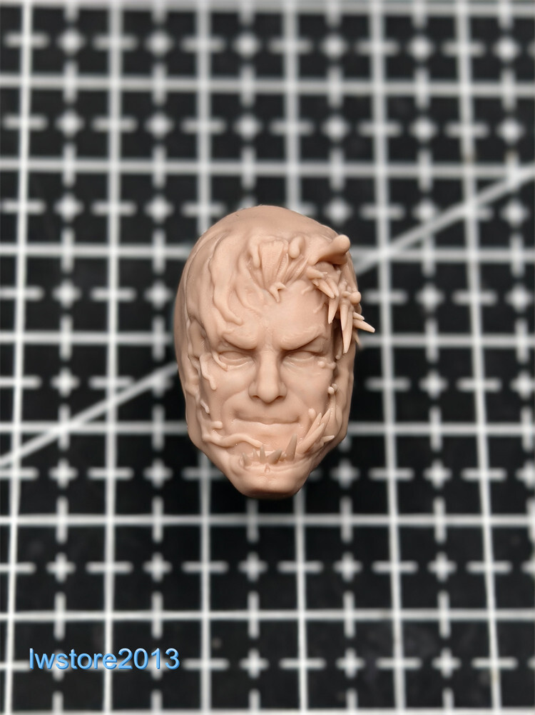 1:18 Venom Open Face Man Head Sculpt Carved For 3.75" Male Action ...