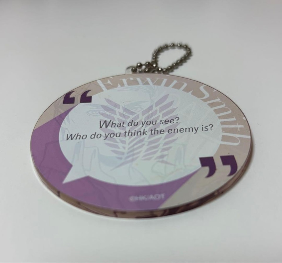 Attack on Titan Trading Lines Acrylic Key Chain Erwin Smith | eBay UK