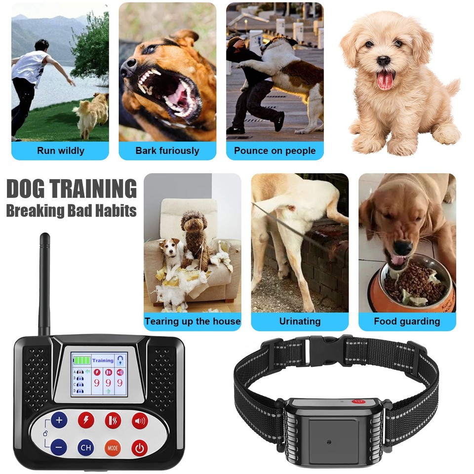 For 1/2 Dogs Wireless Electric Dog Fence Pet Containment System Shock ...